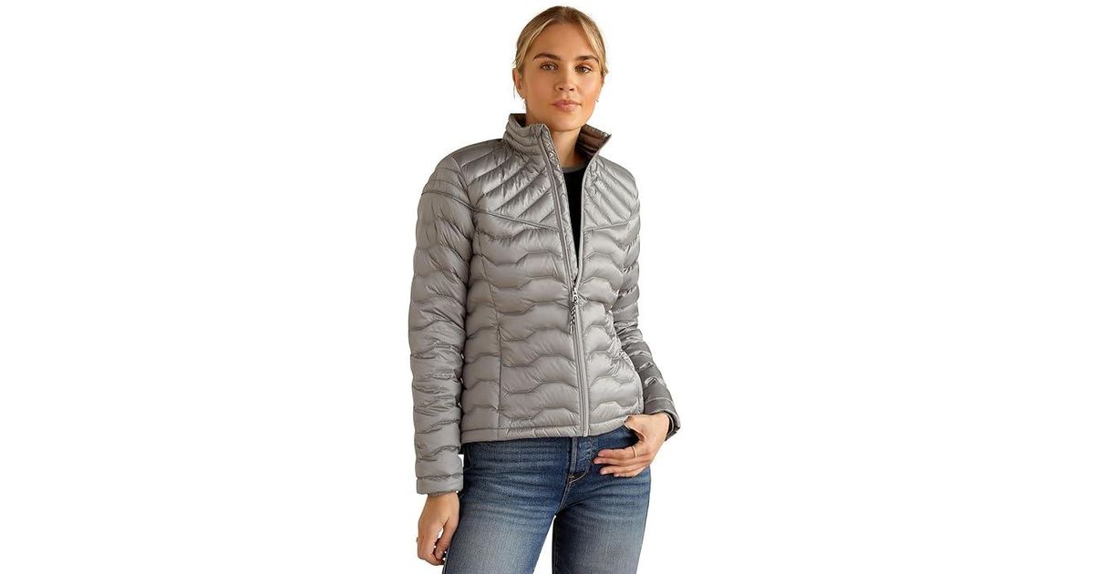 Ariat Ideal Down Jacket (Iridescent Ultimate) Coat in Black | Lyst