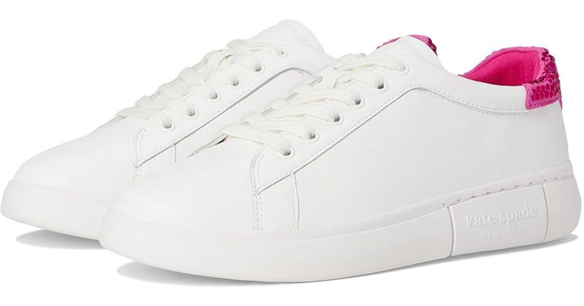 Kate Spade Lift Crystal Shoes Opt Wht/Vivid Snap Drgn, Leather in White ...