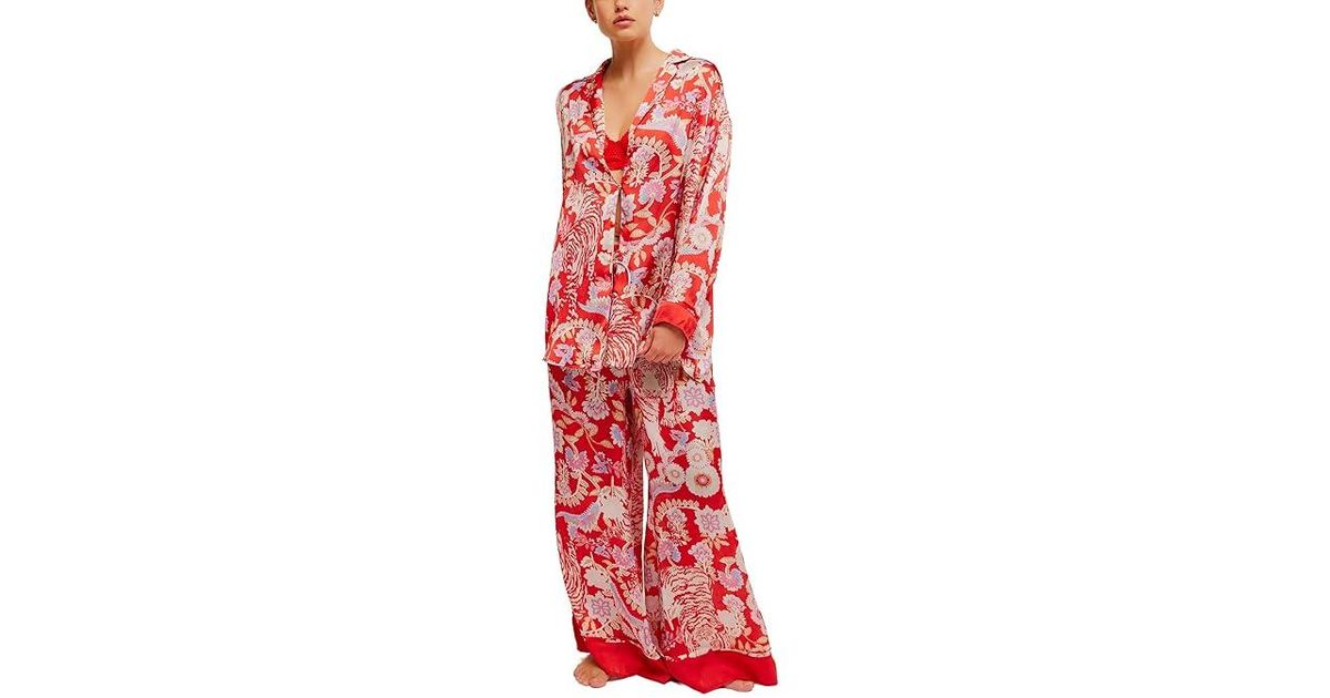 Free People Dreamy Days Pajama Set (Flame Combo) Pajama Sets in Red | Lyst