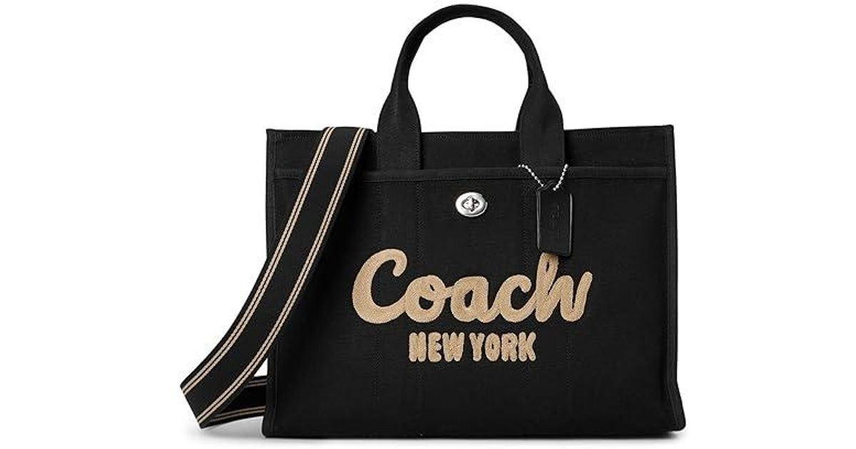 COACH Cargo Tote Bag 42 Tote Handbags, Canvas/Textile in Black | Lyst