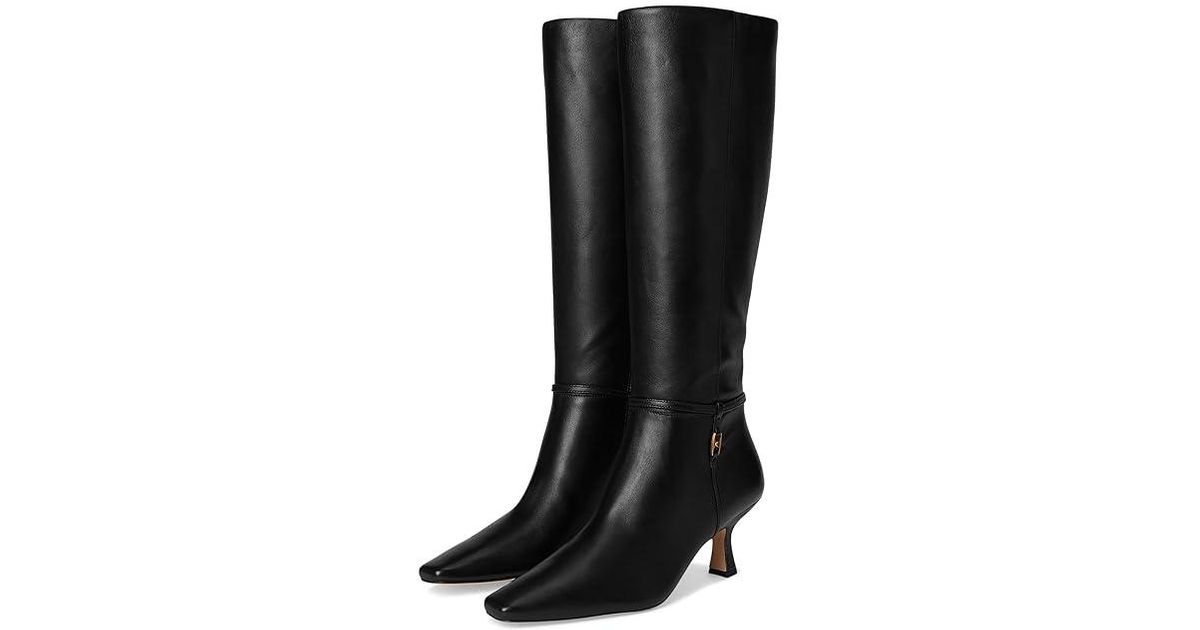 COACH Raquel Leather Boots Boots in Black | Lyst