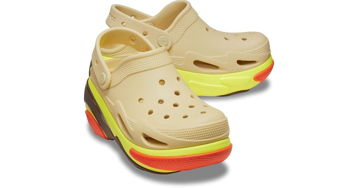 Crocs™ Bubble Crush Clogs (Sesame) Slippers in Yellow | Lyst