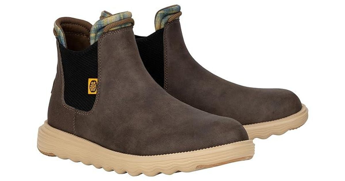 HeyDude Branson Classic (Desert) Boots in Black for Men | Lyst