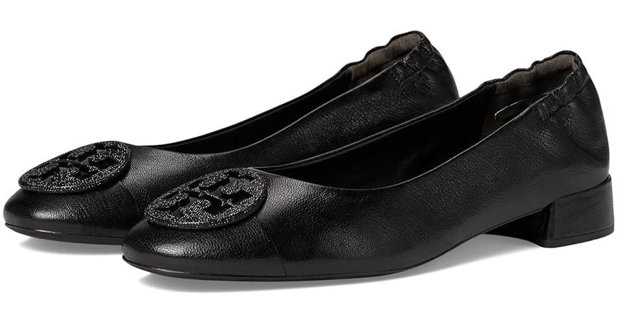 Tory Burch Claire Heel Pave Ballet 25 Mm Flat Shoes Perfect/Perfect/Jet ...