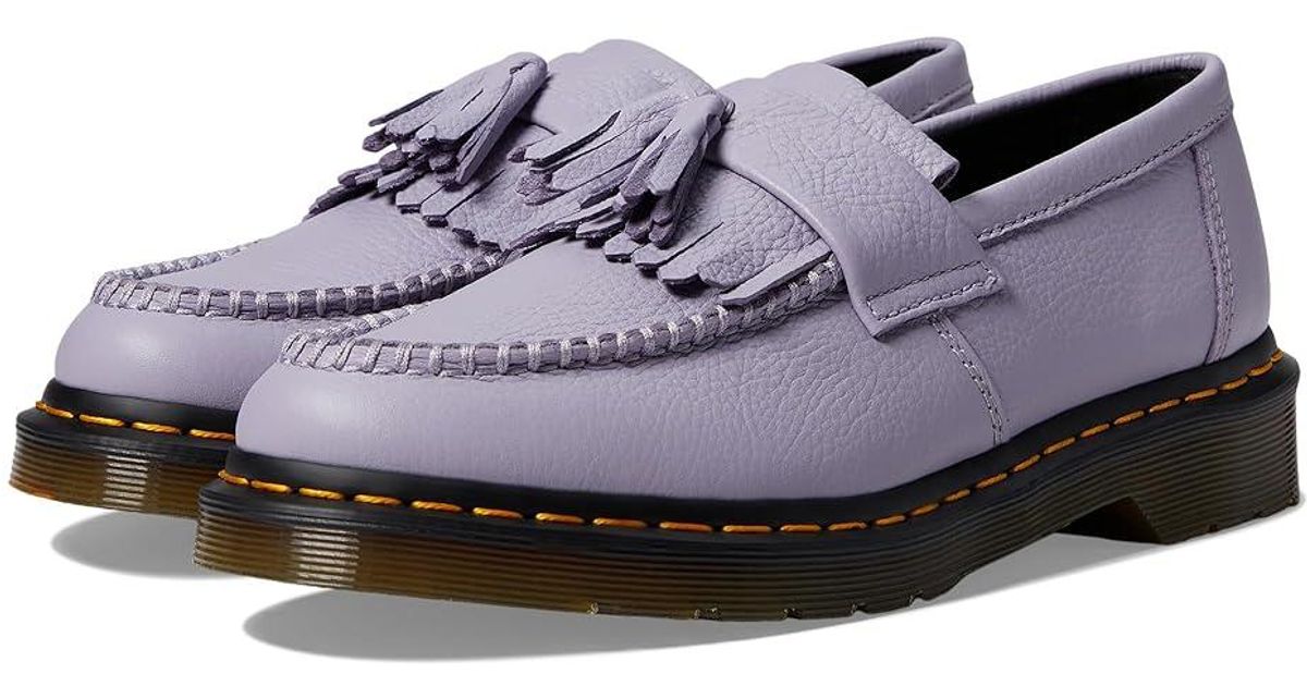 Dr. Martens Adrian Virginia Leather Tassel Loafer (Frosted) Flat Shoes ...