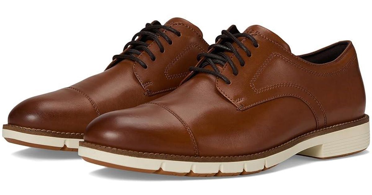 Cole Haan Flexgrand360 Cap Oxford Lace Up Wing Tip Shoes British Tan ...