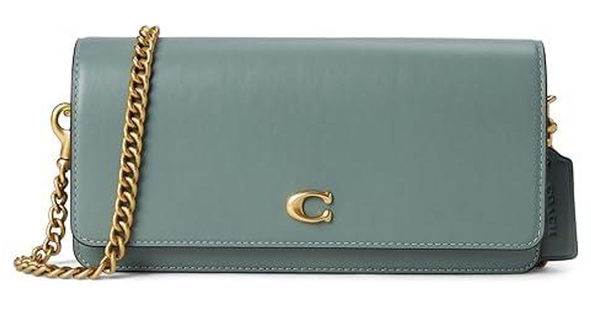 COACH Evie Long Wallet With Chain Wallet Handbags, Leather/Polyester in ...