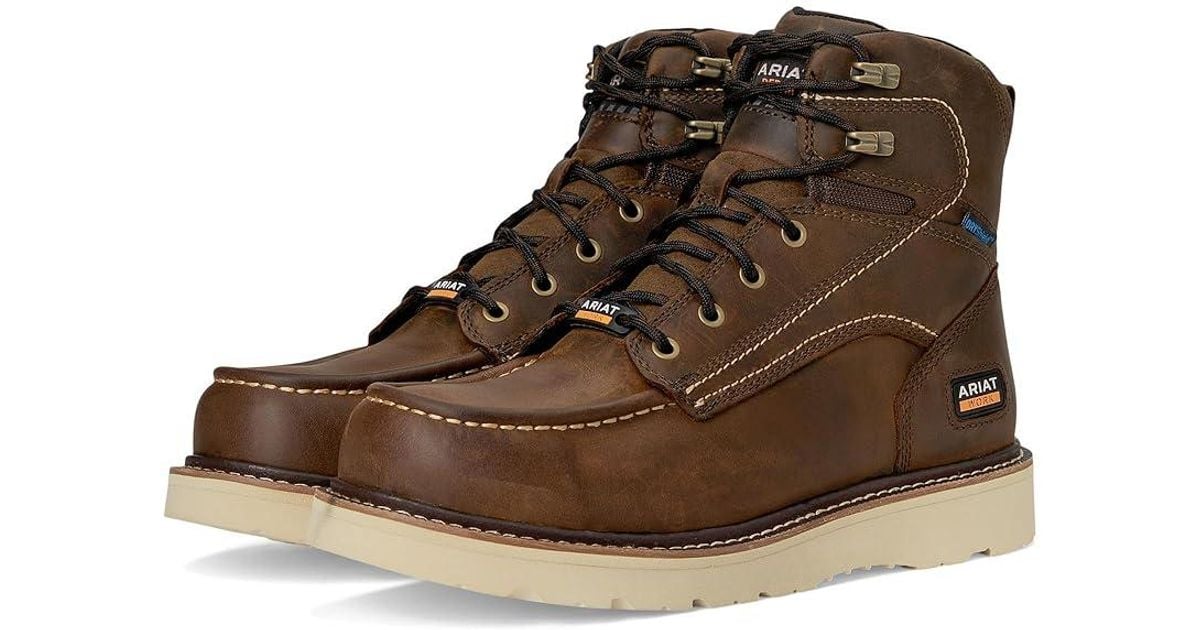 Ariat Rebar Wedge Moc Toe 6 Waterproof Work Boots Work Boots 7 Ee in ...