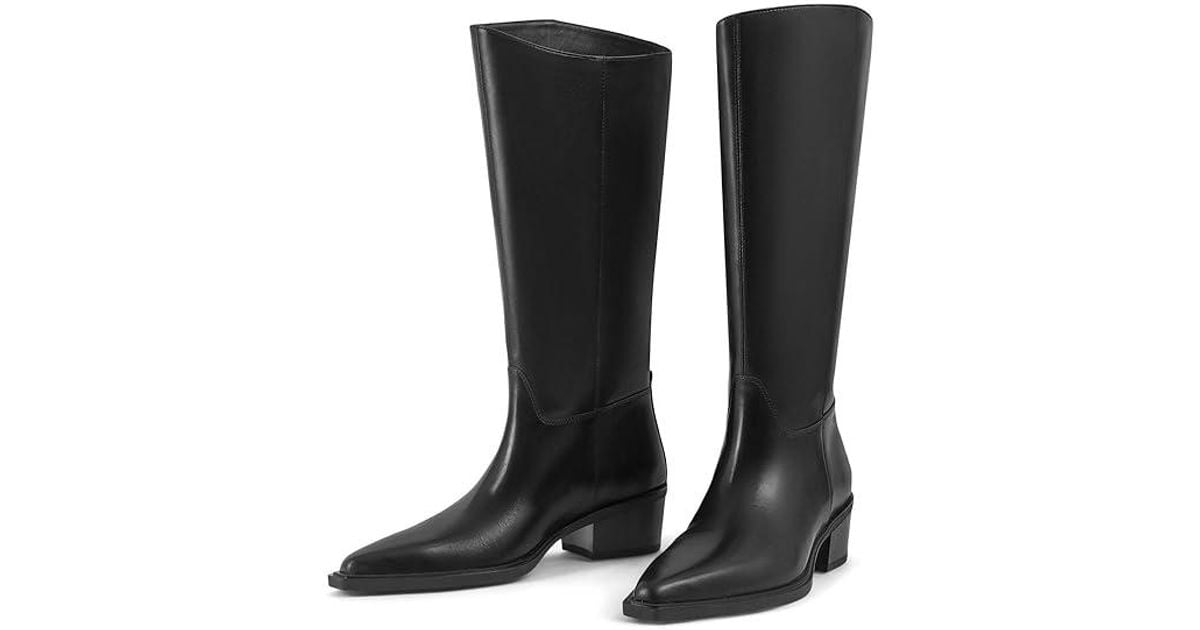 Vagabond Shoemakers Kelsey Leather Tall Western Boots in Black | Lyst