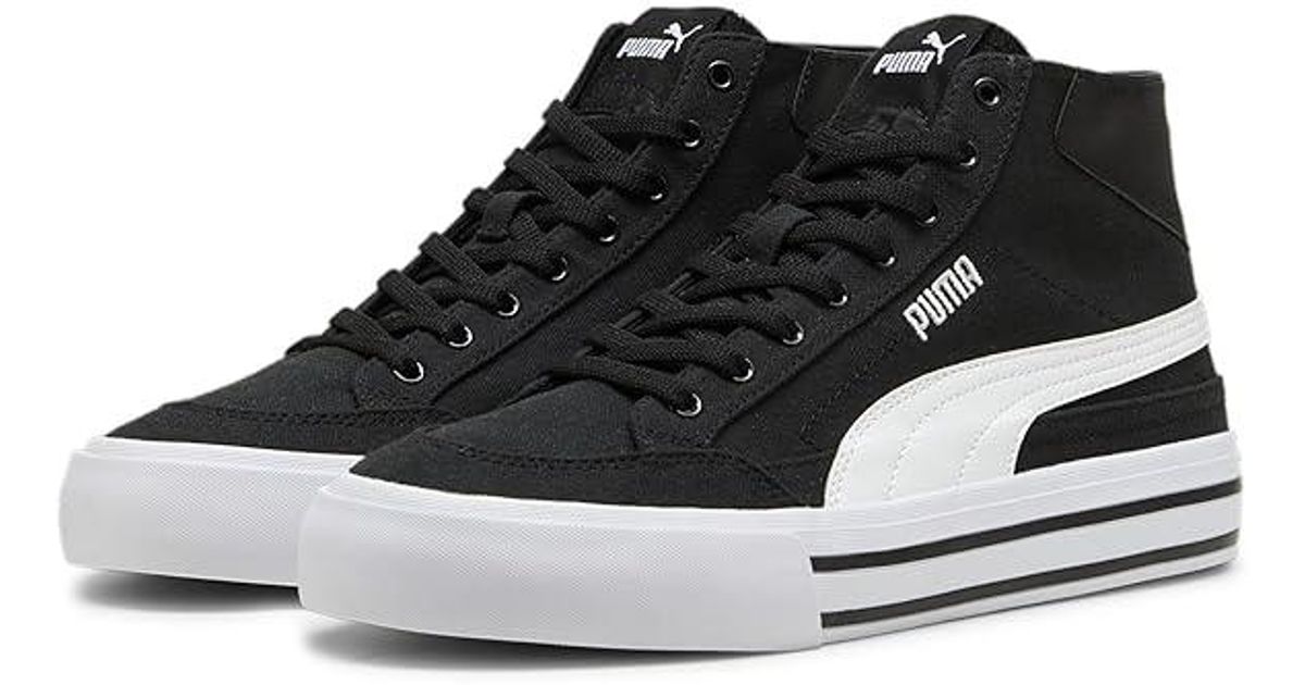 PUMA Court Classic Vulc Mid (/) Shoes in White for Men | Lyst