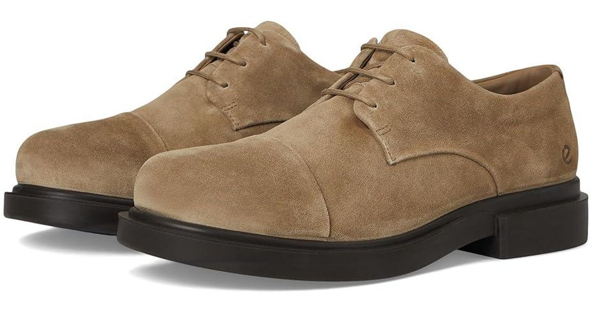 Ecco Seoul Plain Toe Oxford Lace Up Wing Tip Shoes, Leather in Brown ...