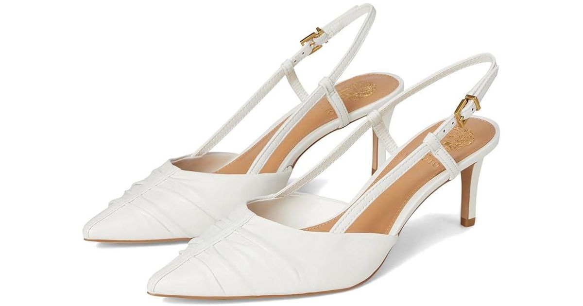 Vince Camuto Kelten Bunched Toe Slingback Pumps High Heels, Leather ...