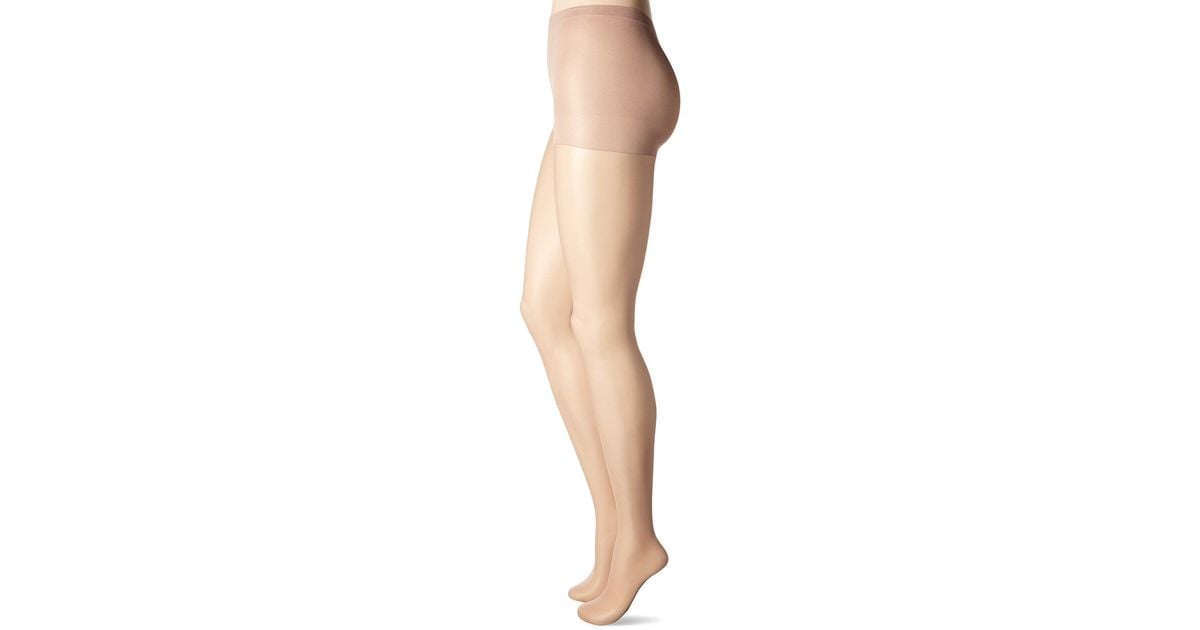Hue Womens So Silky Sheer Control Top With Invisible Reinforced Toe 3 Pair Pack In White Lyst