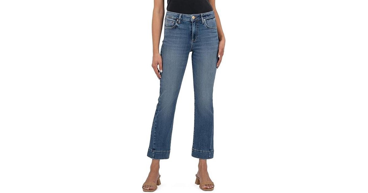 Kut From The Kloth Kelsey High Rise Ankle Flare- Wide Hem Side Inset ...