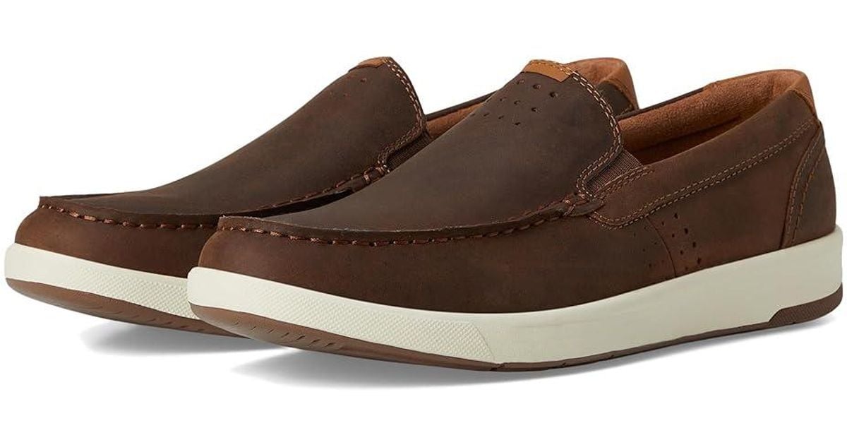 Florsheim Crossover Moc Toe Slip-On Shoes 7 W (3E) Leather in Brown for ...