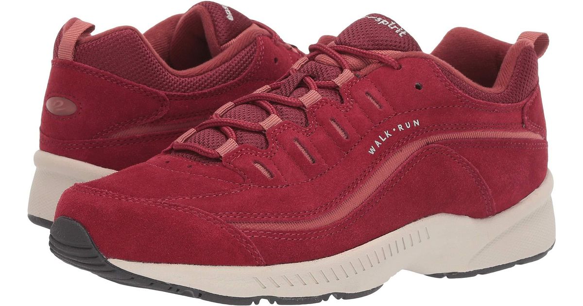 Easy Spirit Romy Walking Shoe in Red Suede (Red) - Lyst