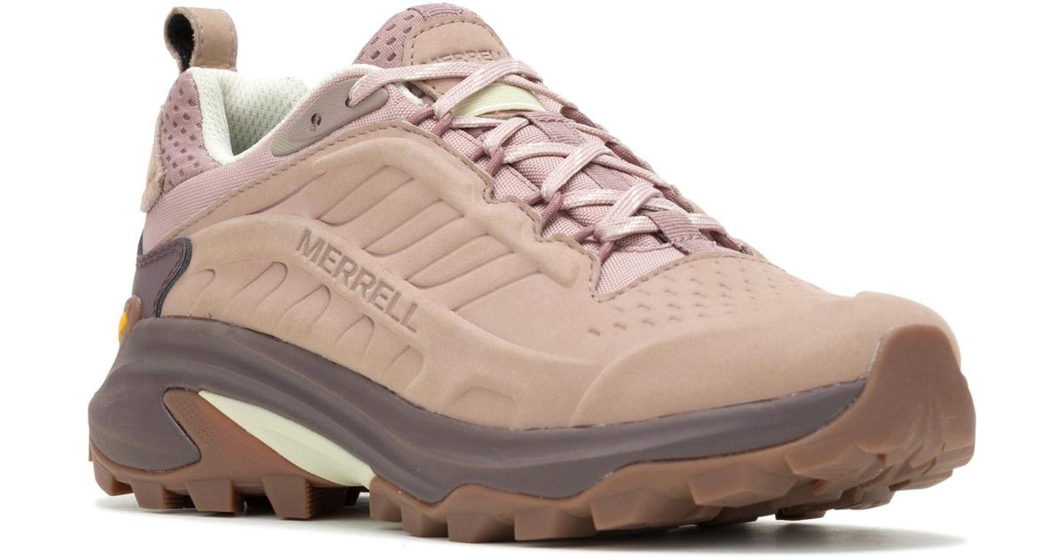 Merrell Moab Speed 2 Leather Waterproof in Pink | Lyst
