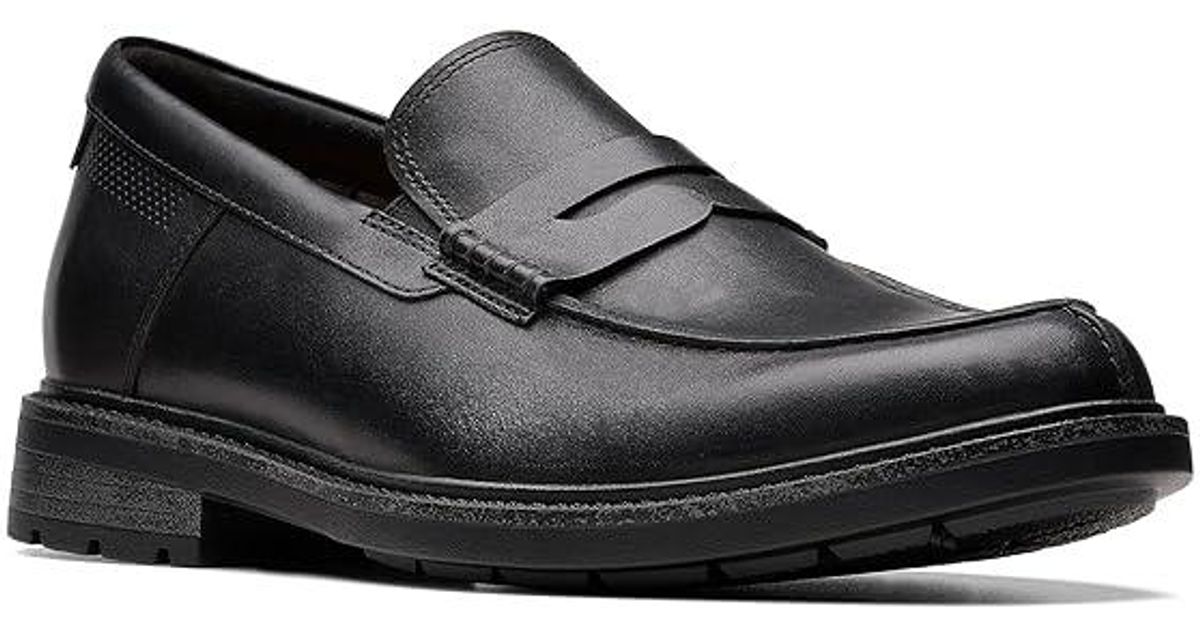 Clarks Un Shire Step ( Leather) Lace-Up Boots in Black for Men | Lyst