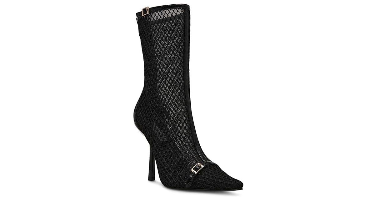 Steve Madden Ashlin ( Mesh) Boots in Black | Lyst