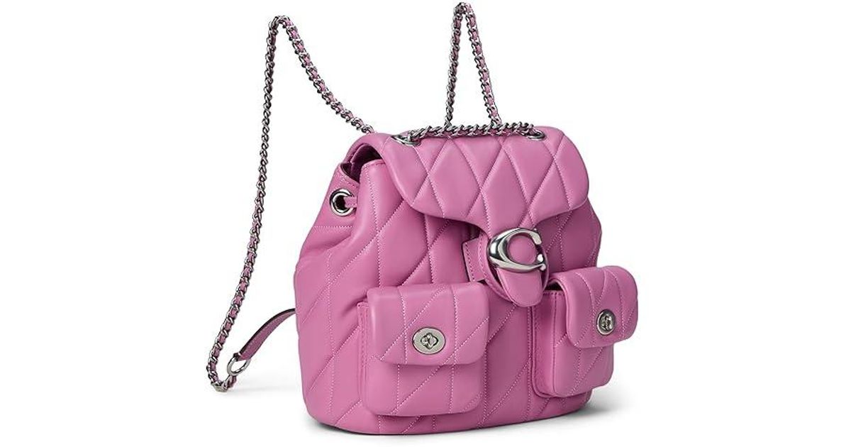 COACH Tabby Backpack With Quilting Weekender/Overnight Luggage, Cotton ...