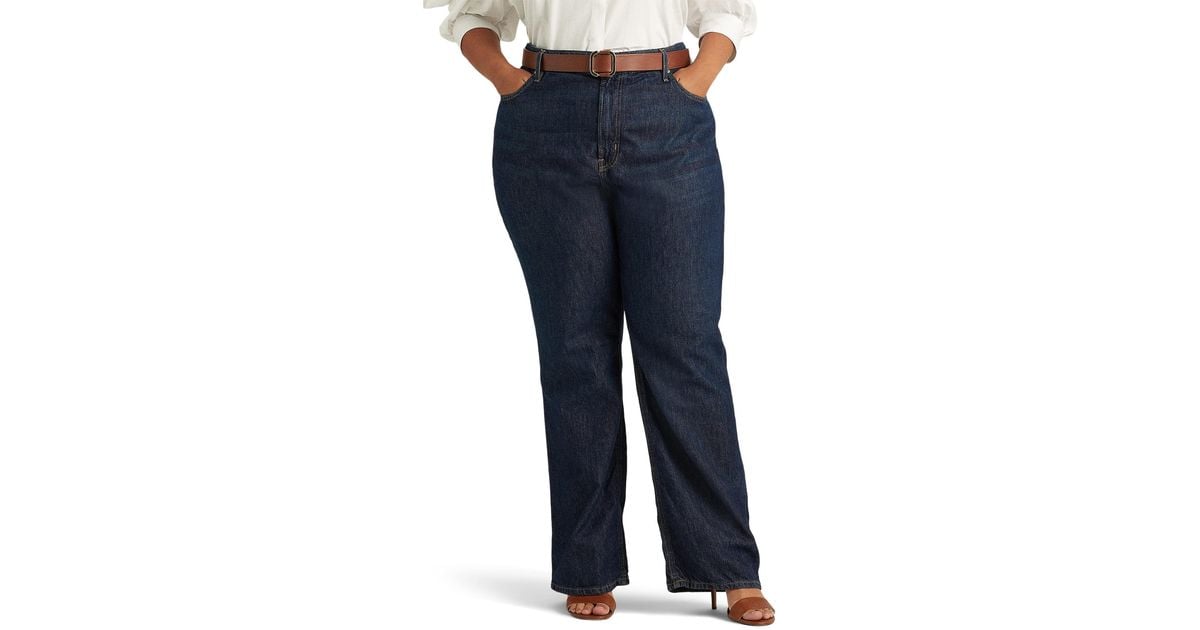 Lauren by Ralph Lauren Plus-size High-rise Relaxed Straight Jean in ... Lauren by Ralph Lauren Plus-size High-rise Relaxed Straight Jean in ...