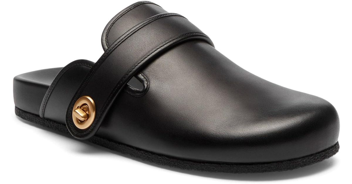 COACH Blake Leather Clog in Black | Lyst