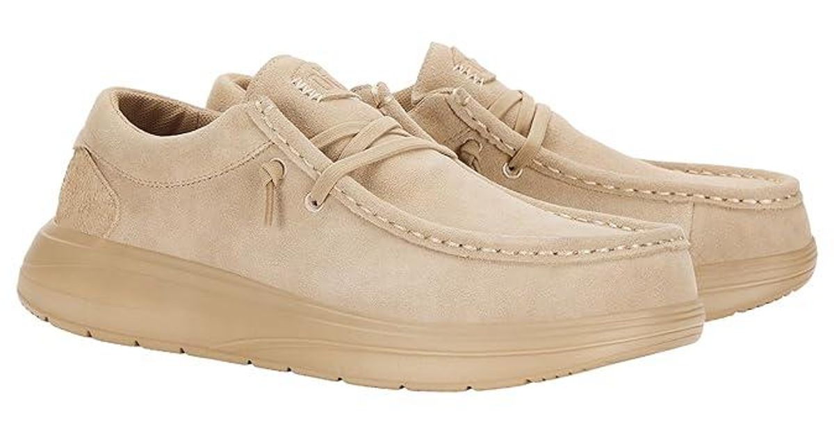 HeyDude Wally Comf Suede () Lace-Up Boots in Natural for Men | Lyst
