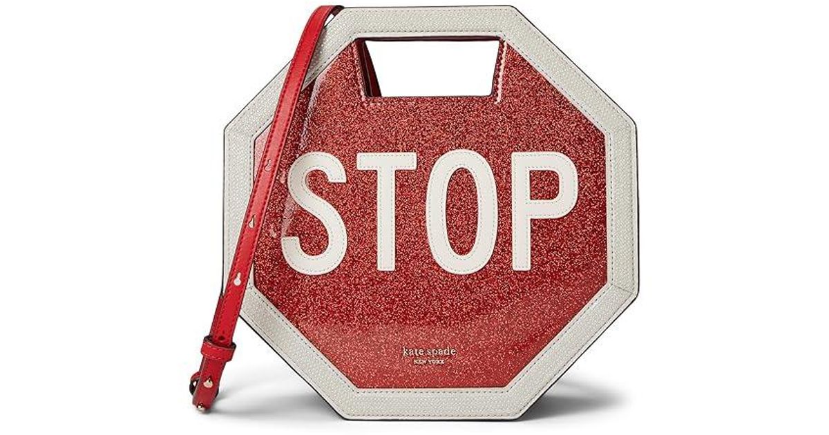 Kate Spade Glitter Patent Crossbody Bag in Red | Lyst