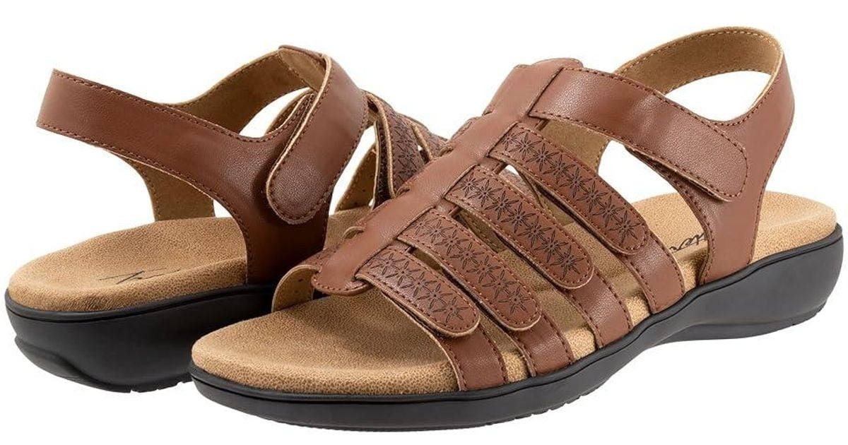 Trotters Tiki Laser Sandals 6.5 M (B) Leather in Brown | Lyst
