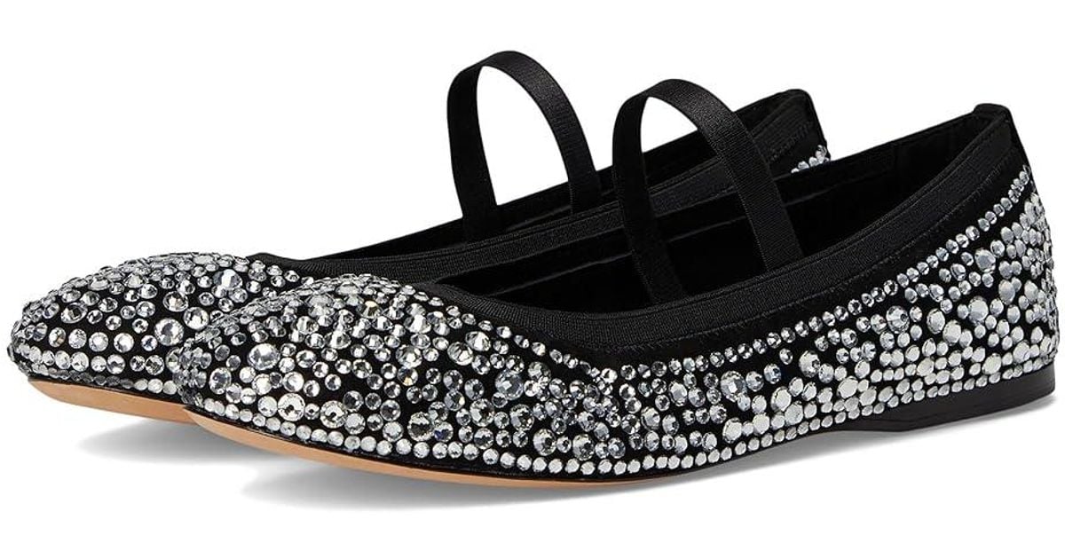 Kate Spade Violette Mary Jane Ballet Flat Flat Shoes, Leather in Black ...