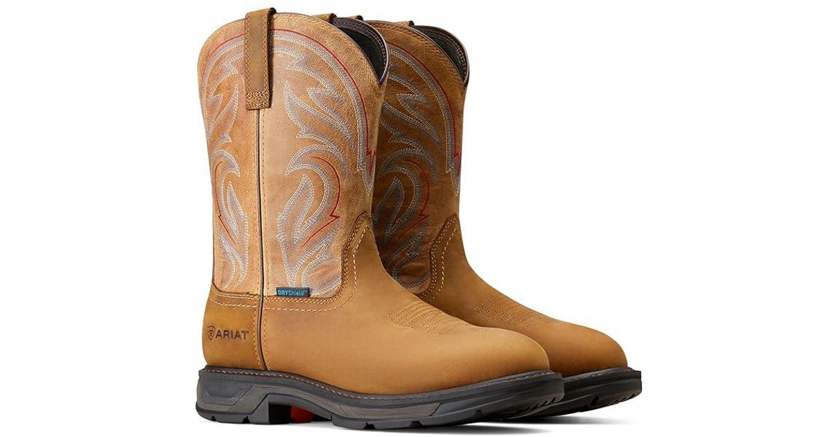 Ariat Workhog Xt Waterproof Work Boots (Distressed) Shoes in Brown for ...