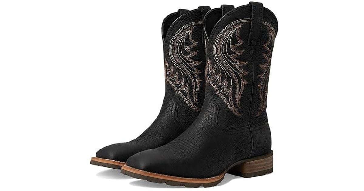 Ariat Hybrid Rancher Cowboy Boots, Leather in Black for Men | Lyst