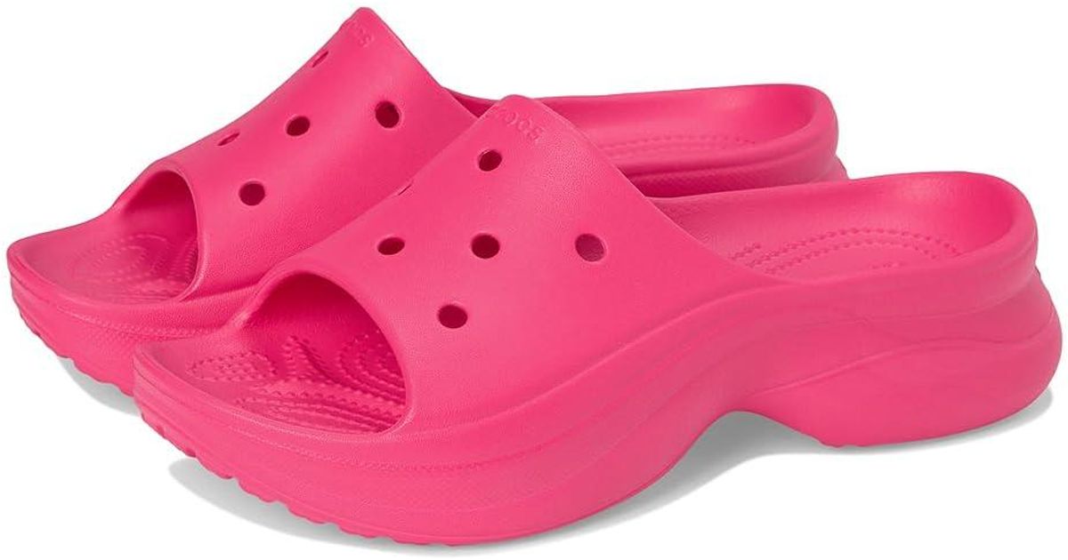 Crocs™ Bae Slide Sandals, Synthetic in Pink | Lyst