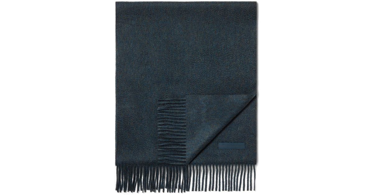 ZEGNA Dark Oasi Cashmere Scarf in Blue for Men | Lyst UK