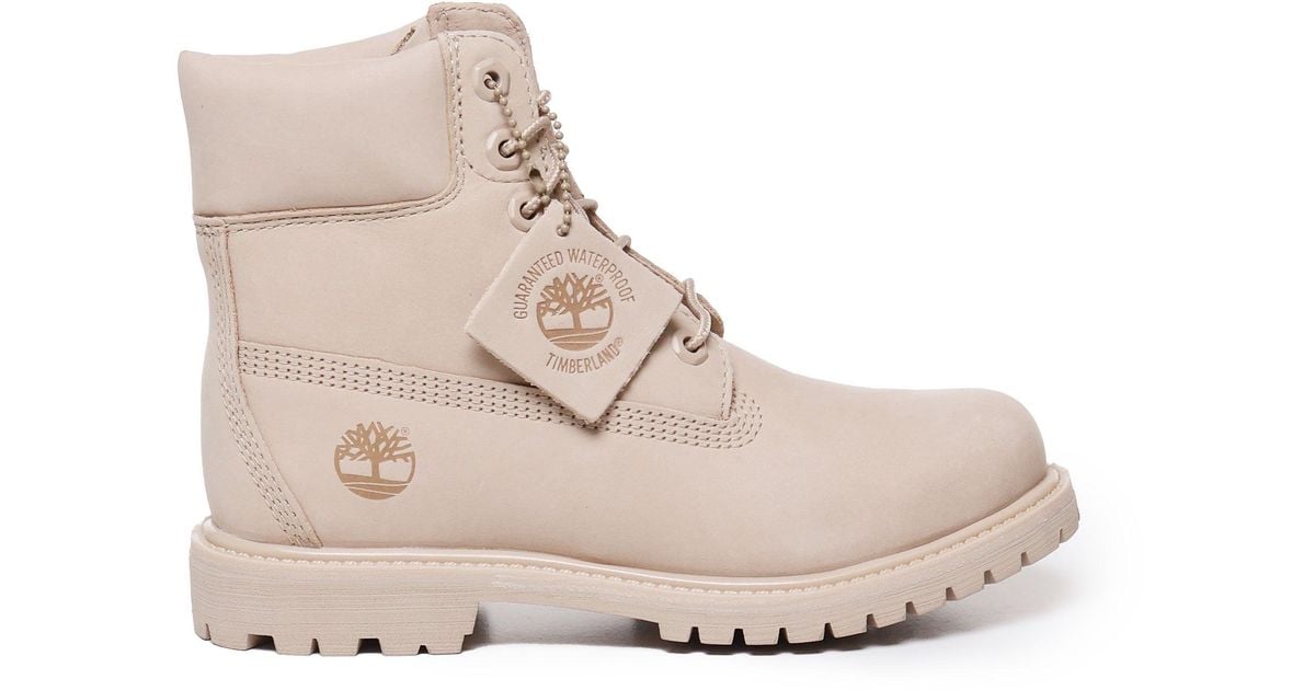 Timberland Ankle Boots With Laces in Natural | Lyst