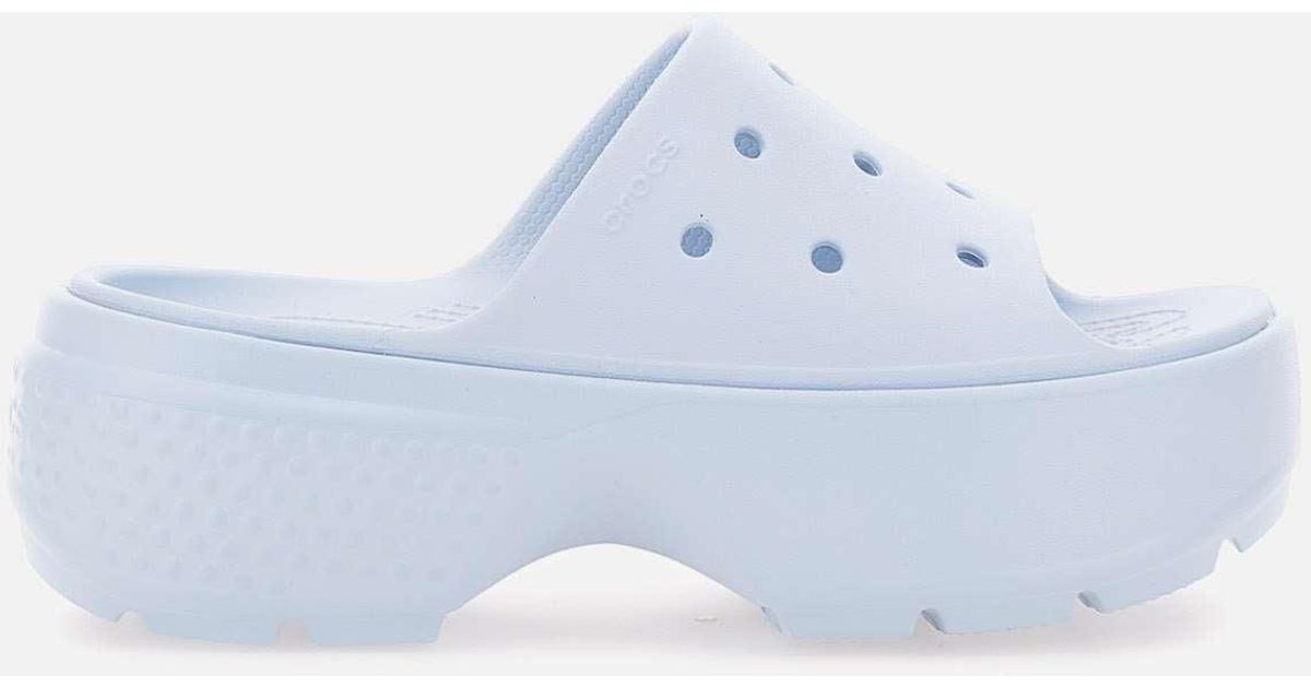 Crocs™ Powder Slide Sandals With Comfort Technology in Blue | Lyst