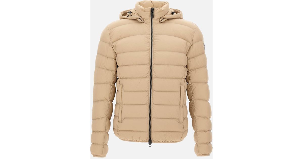 Colmar Hooded Duck Down Jacket in Natural for Men | Lyst