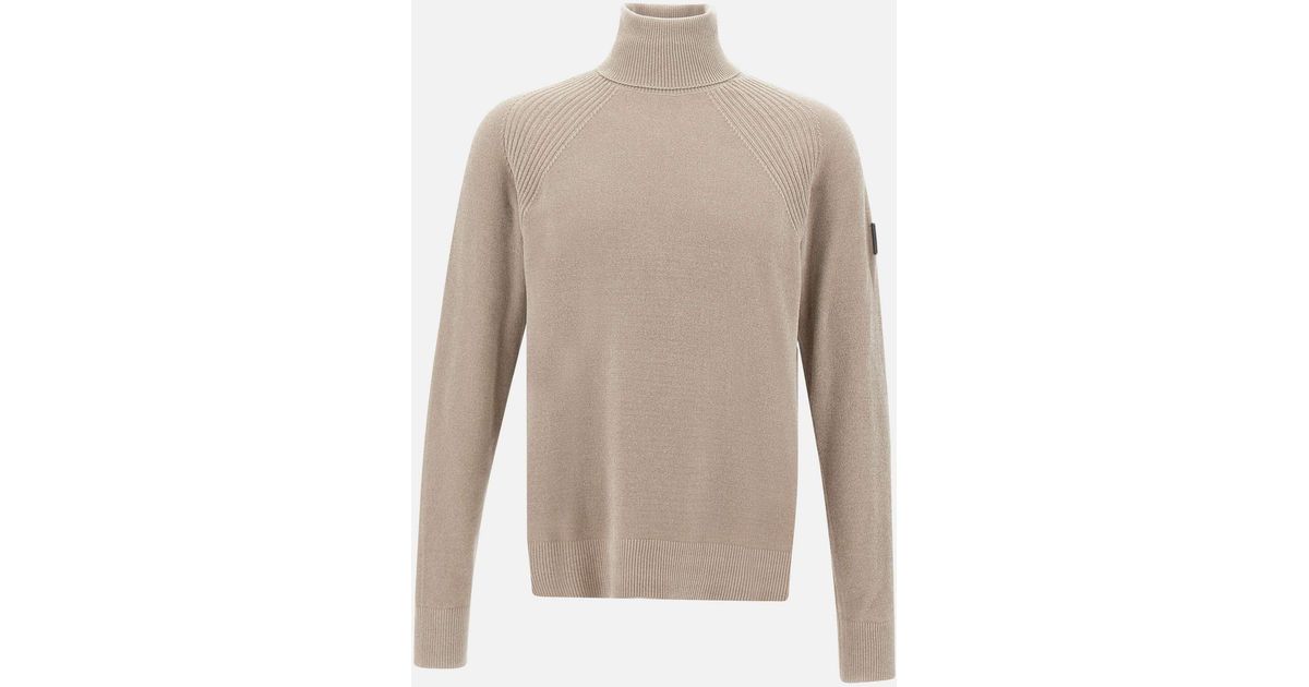 Dekker Chenille High Neck Sweater in White for Men | Lyst