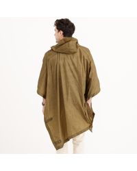 J.Crew Wallace & Barnes Hooded Military Rain Poncho in Natural for Men - Lyst