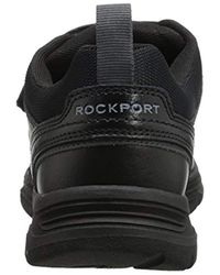 Rockport State O Motion Velcro Strap Walking Shoe- in Black Leather ...