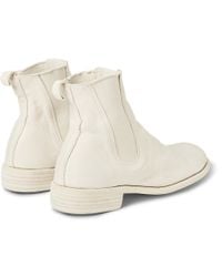 Guidi Leather Chelsea Boots in White for Men - Lyst