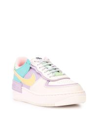 Nike Leather Air Force 1 Colour-block Sneakers in White - Lyst