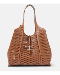 Tod's Joy Large Leather Tote in Brown | Lyst Tod's Joy Large Leather Tote in Brown | Lyst