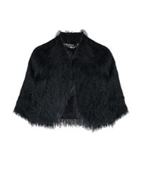 By Malene Birger Cape 'Pinla Fringes' in Black | Lyst UK