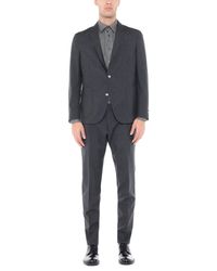 Boglioli Wool Suit in Steel Grey (Gray) for Men - Lyst