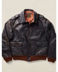 Men's RRL Leather jackets On Sale - Lyst