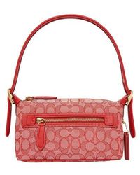 COACH Demi Bag In Signature Jacquard in Brown | Lyst