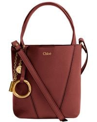 Chloé Small Chloé Spin Tote Bag in Black | Lyst