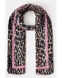 Accessorize Leopard Print Triangle Scarf in Natural | Lyst UK