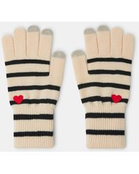 Accessorize Leopard Heart Touch Screen Gloves in Black | Lyst UK